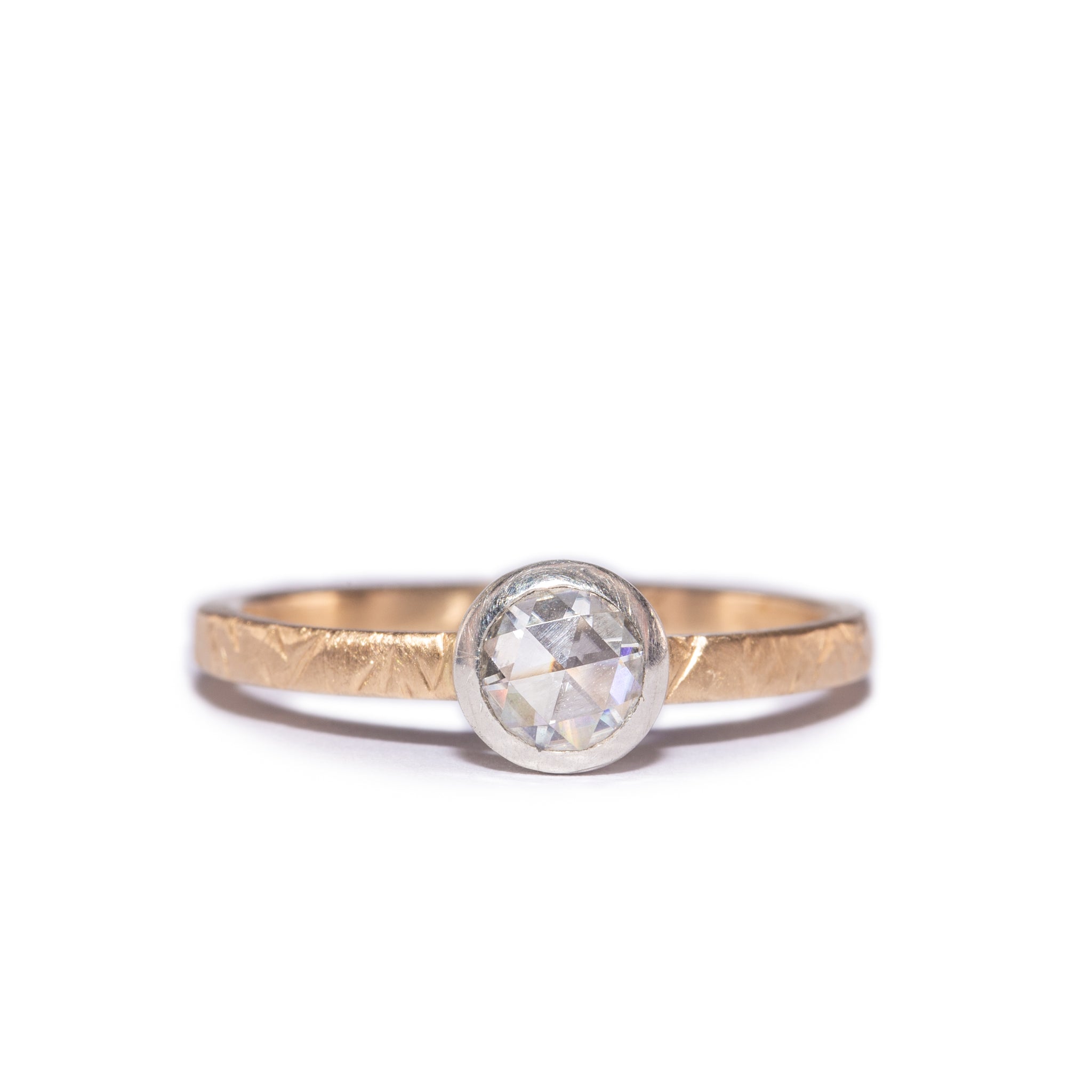 Cascade Solitaire in Rosecut Moissanite – Teagan Wells Studio